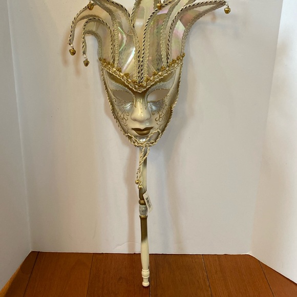 Accents | Venetian Jester Carnival Masquerade Mask On Stick Home Decor ...